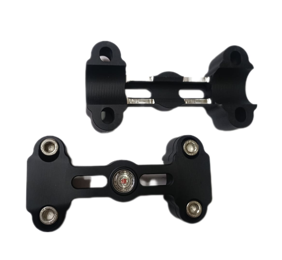 Handle Bar Riser With Mobile Mount Combo ( Black ) / Himalayan 450 ...